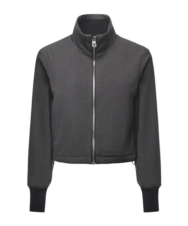 Pinko Long Sleeve High Neck Zip-up Jacket - Black