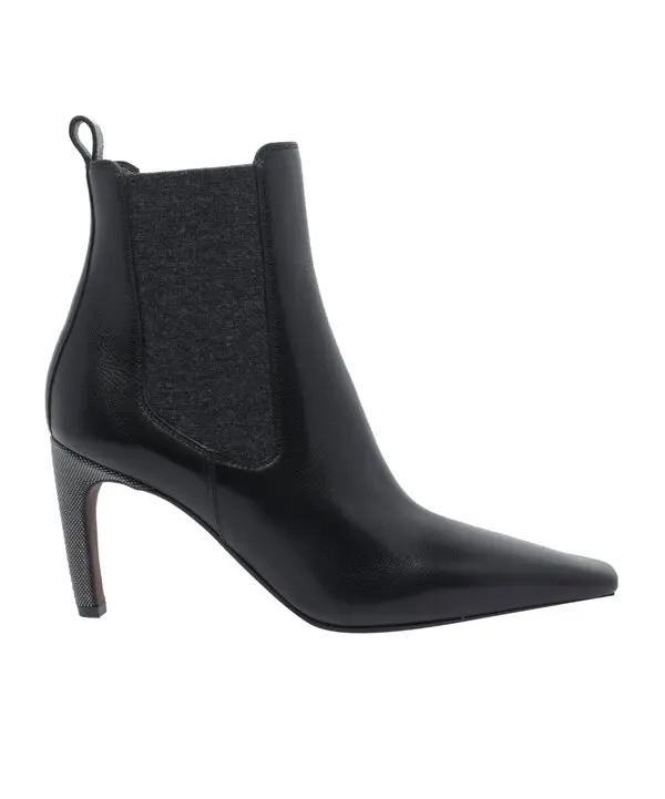 Brunello Cucinelli Pointed-toe High Heel Ankle Boots