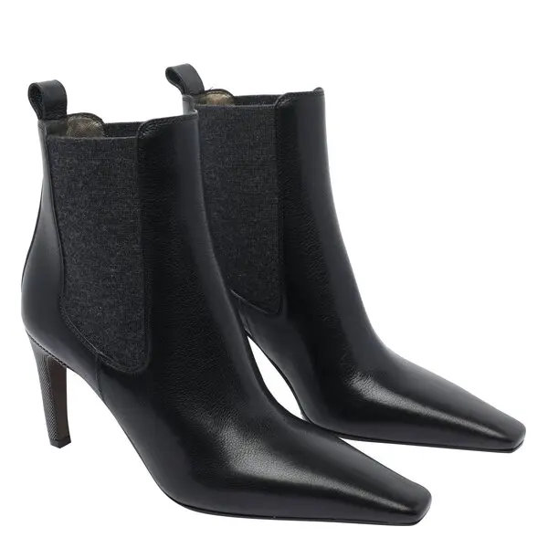 Brunello Cucinelli Pointed-toe High Heel Ankle Boots