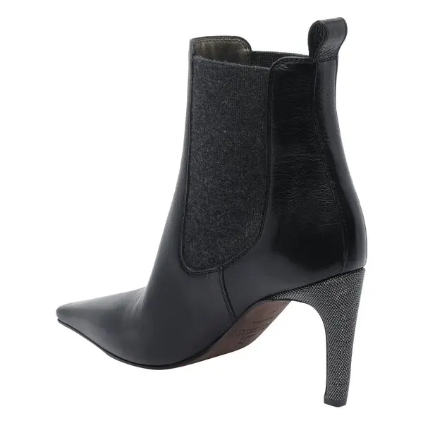 Brunello Cucinelli Pointed-toe High Heel Ankle Boots