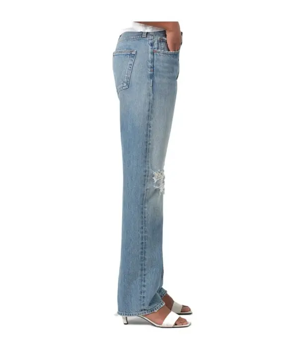 AGOLDE Kelly Distressed Straight-leg Jeans