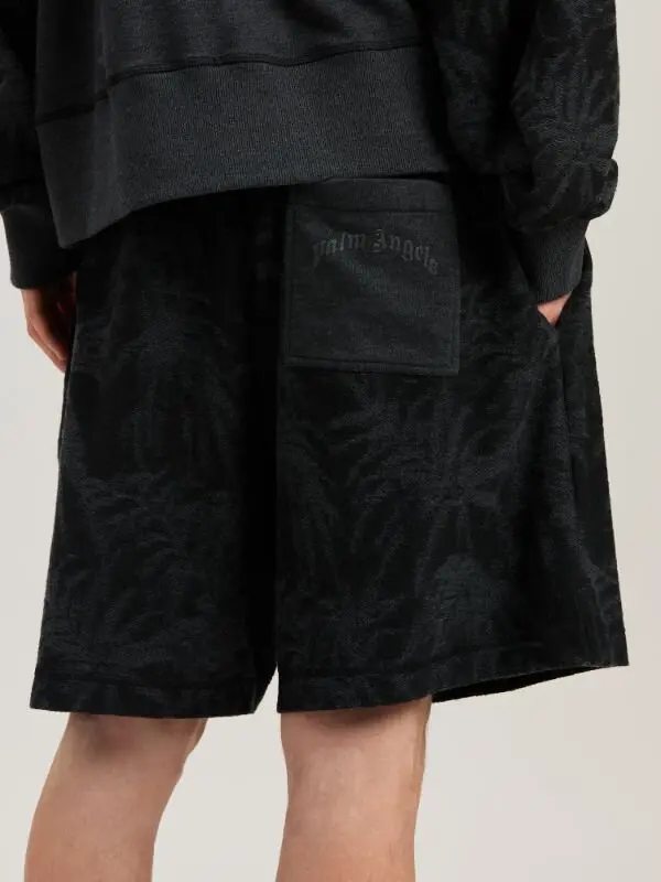 Palm Angels Palm Tree Print Drawstring Shorts