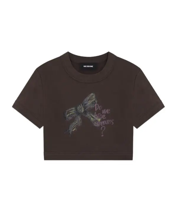 We11Done Pattern Printed Cropped T-shirt