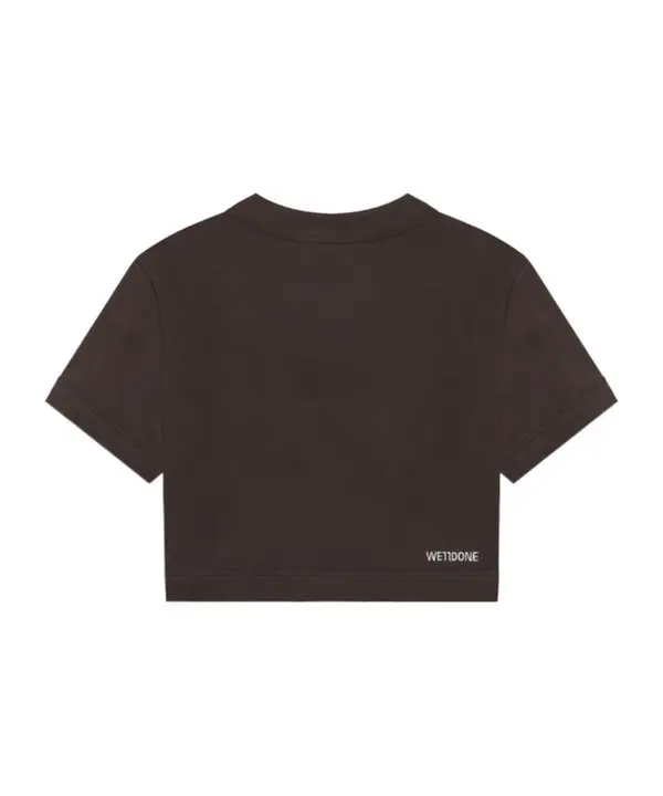 We11Done Pattern Printed Cropped T-shirt