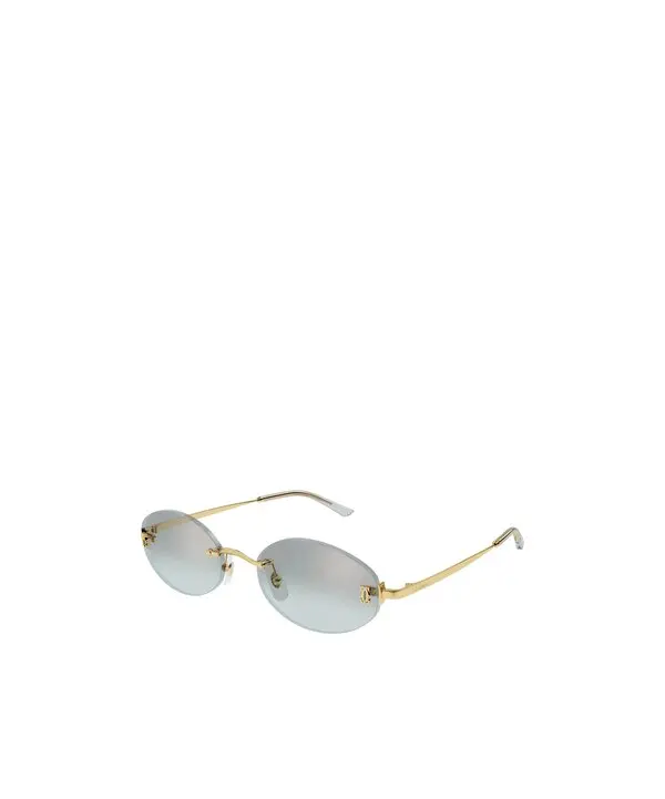 Cartier Frameless Oval Sunglasses - Gold