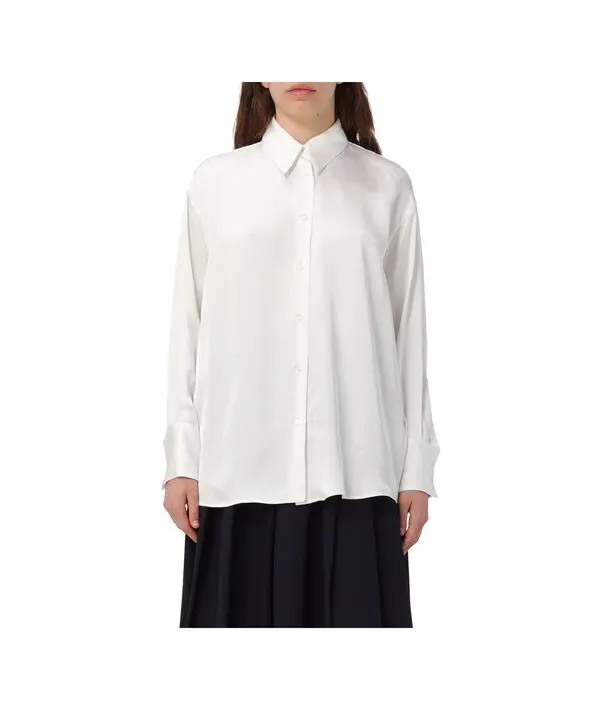 Fabiana Filippi Drop-shoulder Satin Elongated Shirt