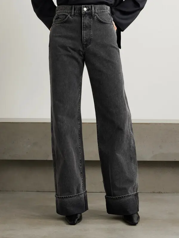 Veronica Beard High-rise Wide-leg Jeans