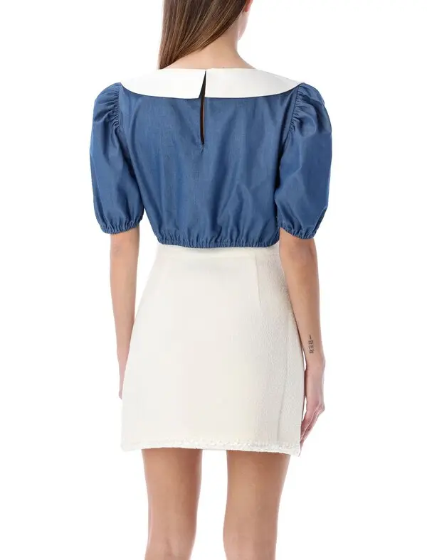 Alessandra Rich Bubble Sleeve Blouse