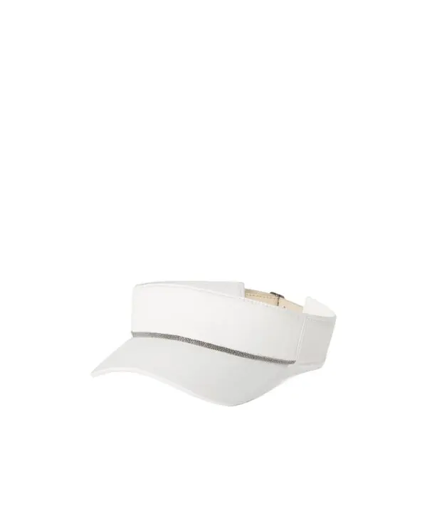 Brunello Cucinelli Embellished Visor - White