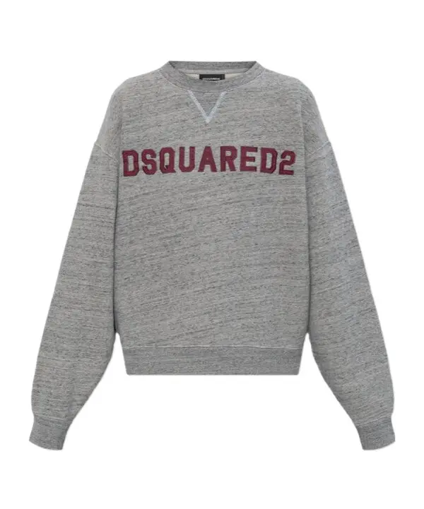 Dsquared2 College Short Wide Fit Crewneck Sweatshirt - Gray