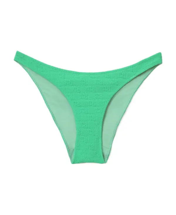 Alexander Wang Textured Logo Jersey Bikini Bottom - Green