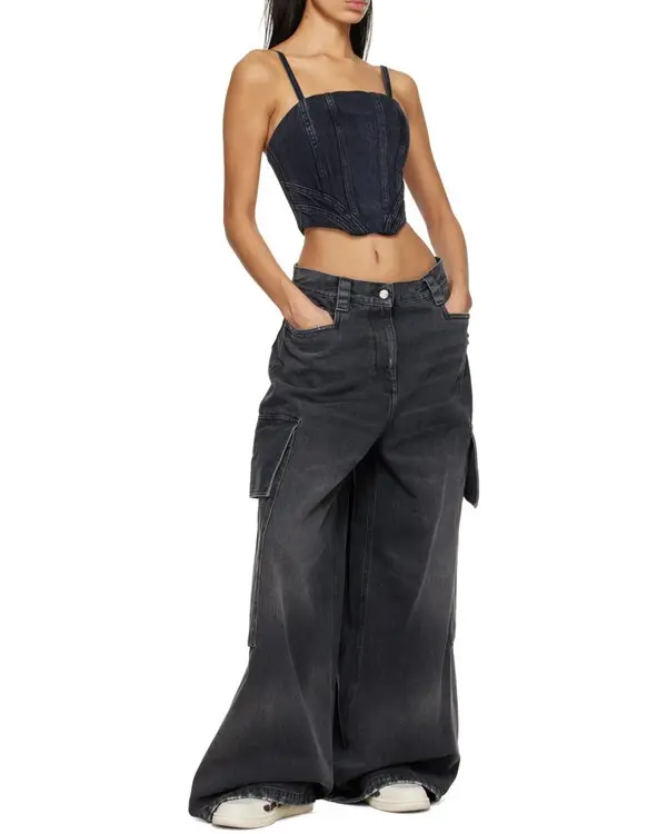 Amiri Denim Corset Bustier