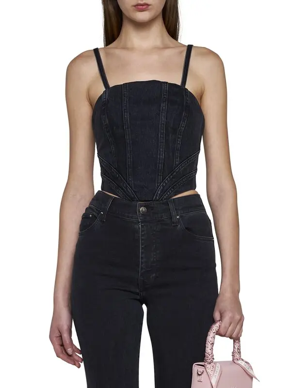 Amiri Denim Corset Bustier