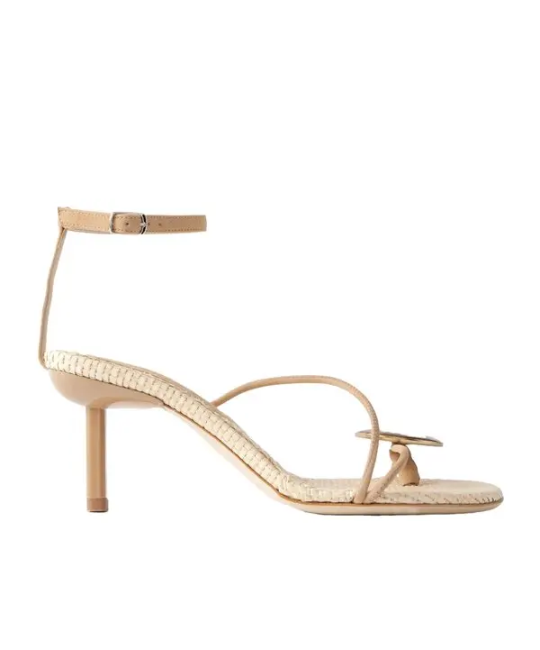 Christopher Esber Doma Stone-embellished Suede Sandals - Nude