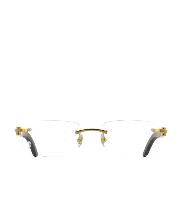 Cartier Rimless Rectangular Frame Eyeglasses - White