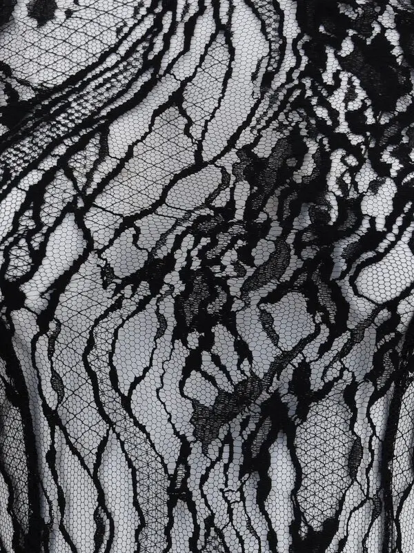 Balmain Long-sleeved Lace High-neck Bodysuit