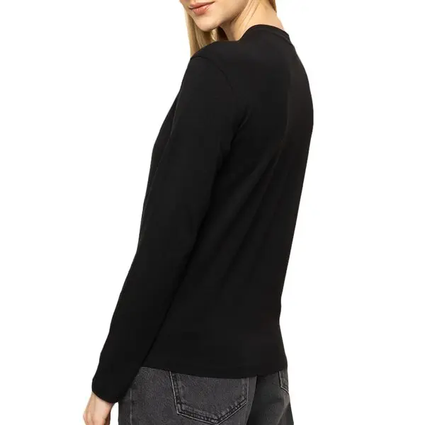 Emporio Armani Long Sleeve Round Neck T-shirt With Sequin Logo