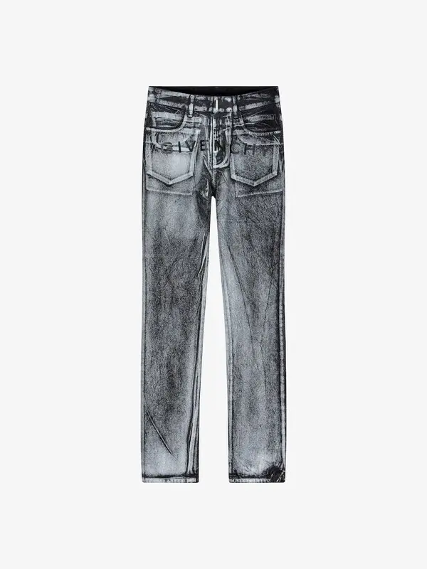 Givenchy Straight Fit Painted Denim Jeans