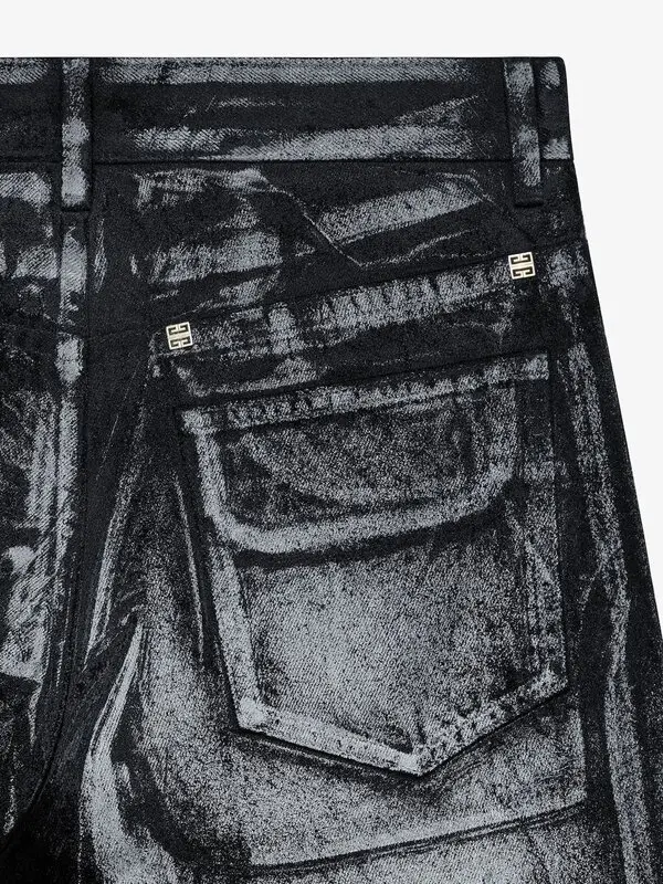 Givenchy Straight Fit Painted Denim Jeans