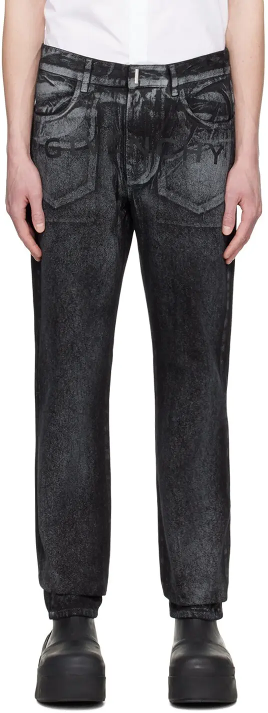 Givenchy Straight Fit Painted Denim Jeans
