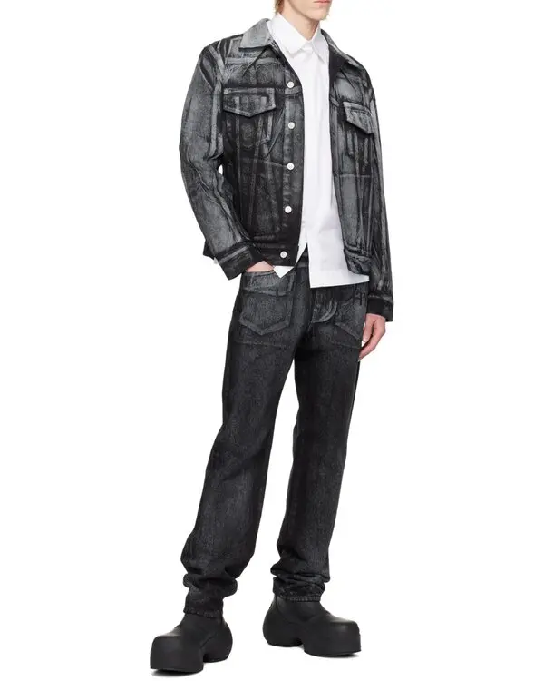 Givenchy Straight Fit Painted Denim Jeans