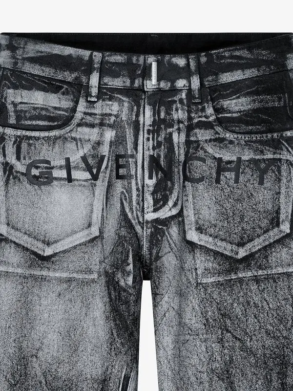 Givenchy Straight Fit Painted Denim Jeans