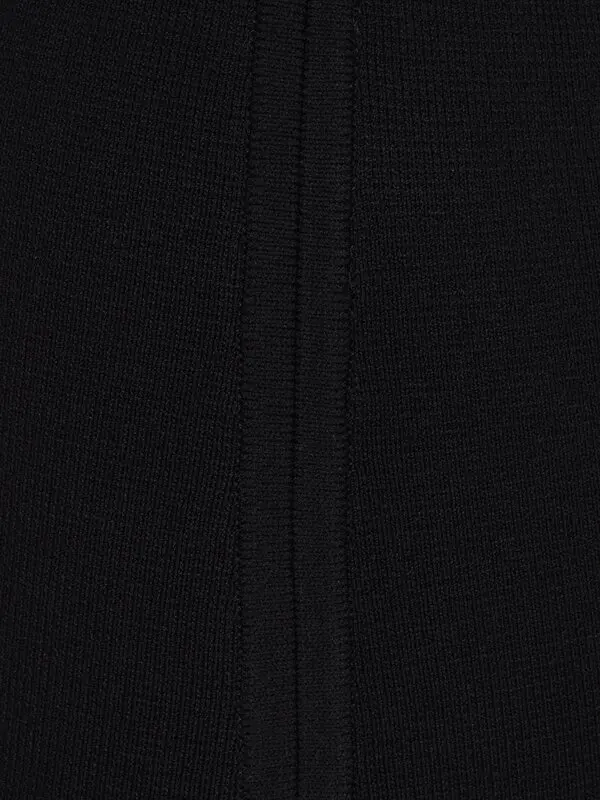 TOTEME Scoop Neck Long Sleeve Knitted Top - Black