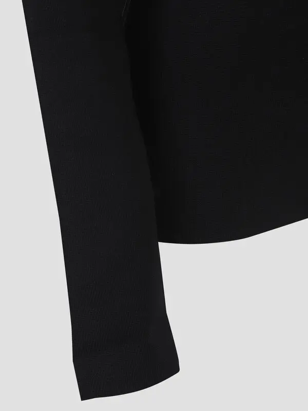 TOTEME Scoop Neck Long Sleeve Knitted Top - Black