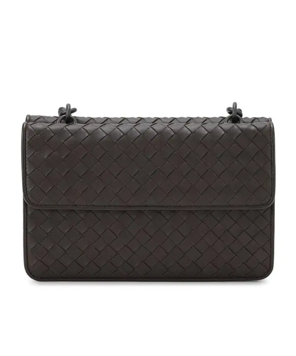 Bottega Veneta Woven Shoulder Bag With Chain Strap