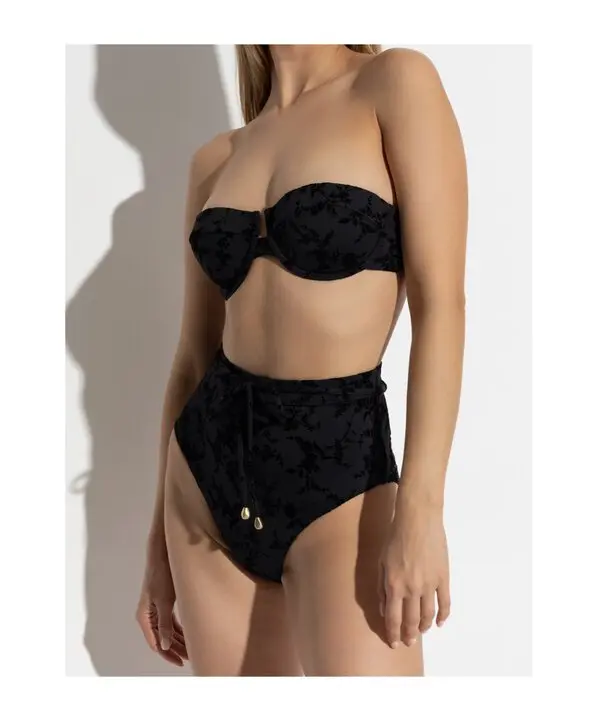 Zimmermann High Waisted Drawstring Swimming Trunks With Floral Print