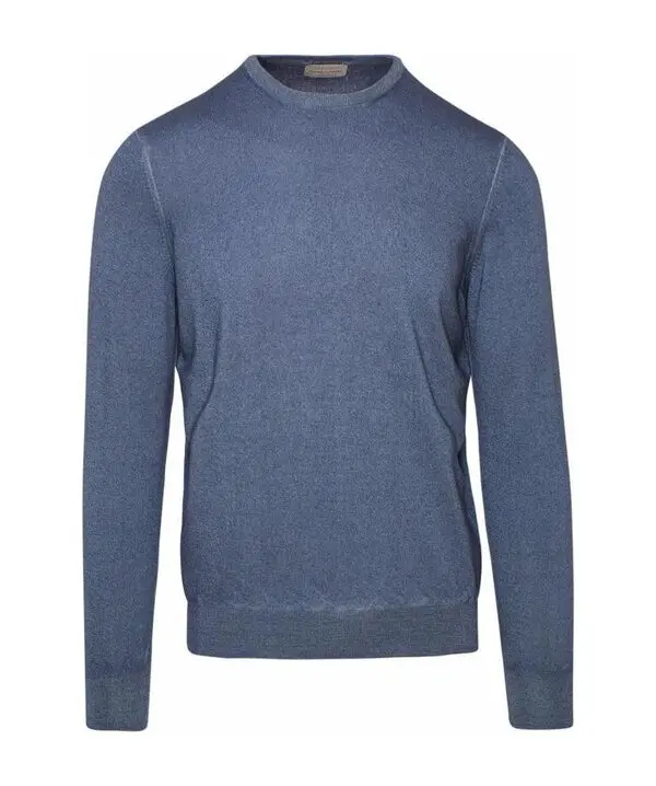 GRAN SASSO Cashmere Crew Neck Sweater - Blue