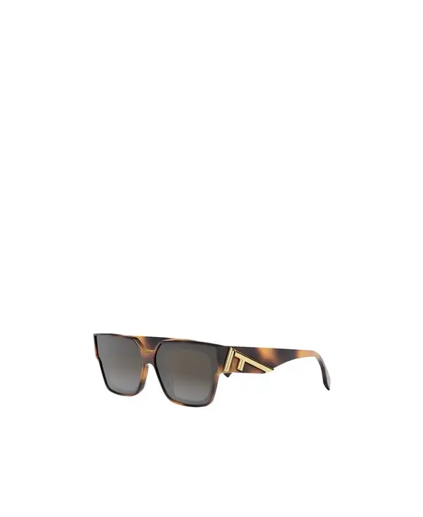 Fendi Rectangular Frame Sunglasses - Black