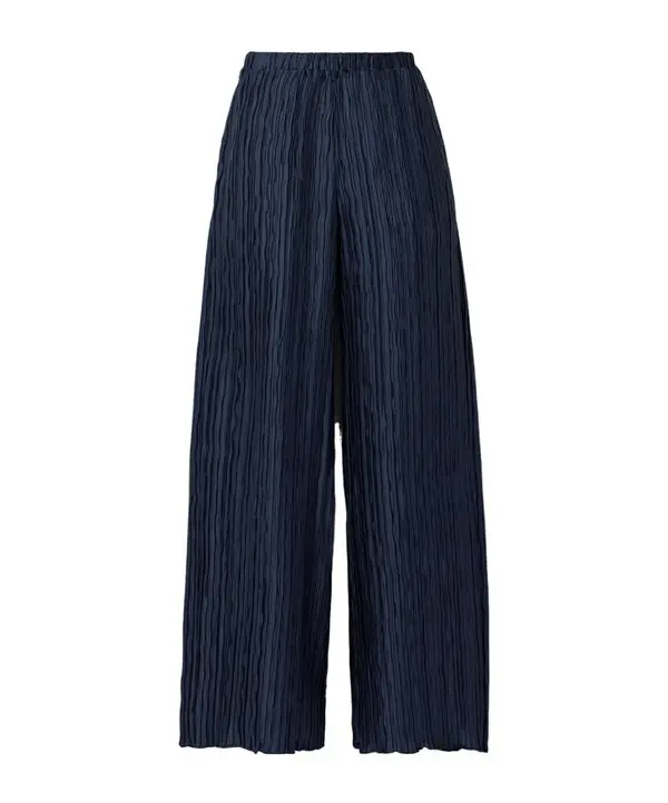 16Arlington High-waisted Wide-leg Trousers With Fine Pleats