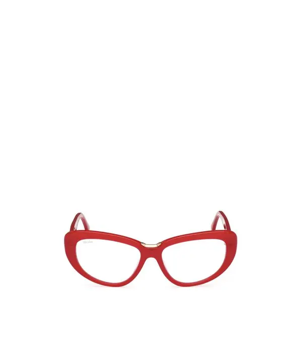 Max Mara Logo-engraved Cat-eye Frame Glasses - Red