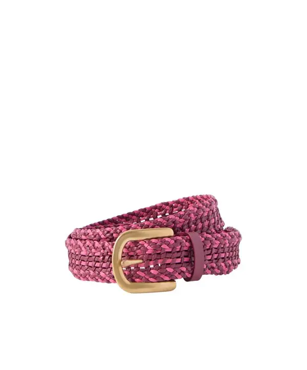 Gabriela Hearst Woven Leather Belt - Pink