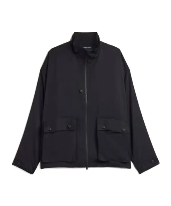 Y3 Rayon Twill Zipped Coat