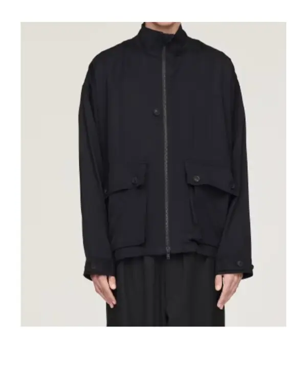 Y3 Rayon Twill Zipped Coat