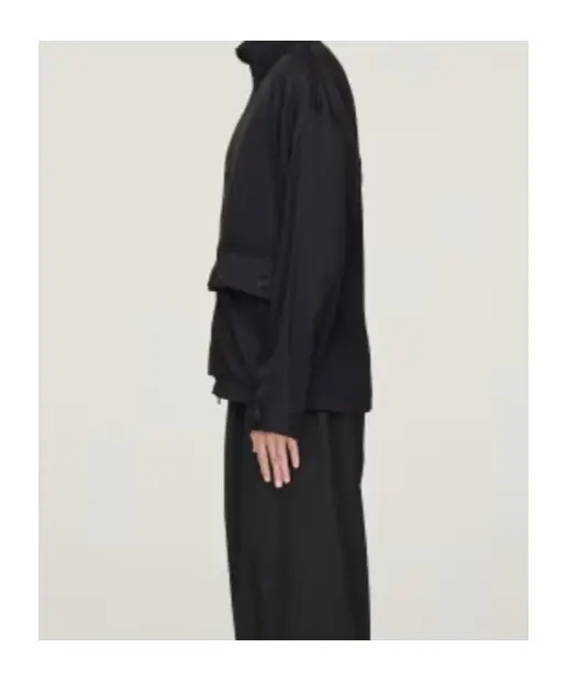 Y3 Rayon Twill Zipped Coat