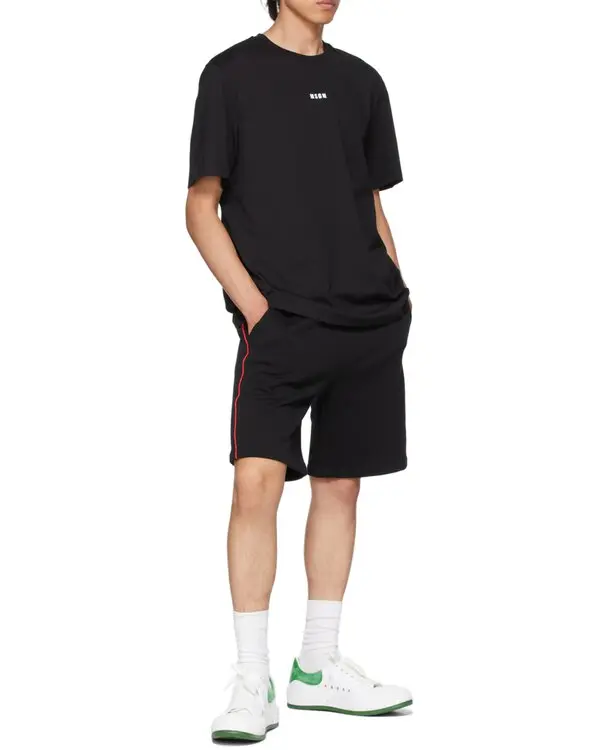 MSGM Logo Printed Crewneck T-shirt - Black