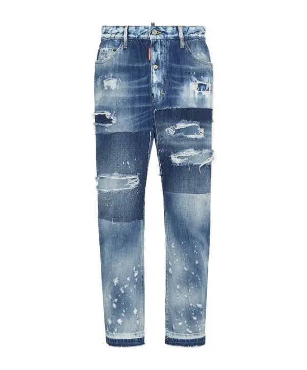 Dsquared2 Distressed Straight-leg Jeans