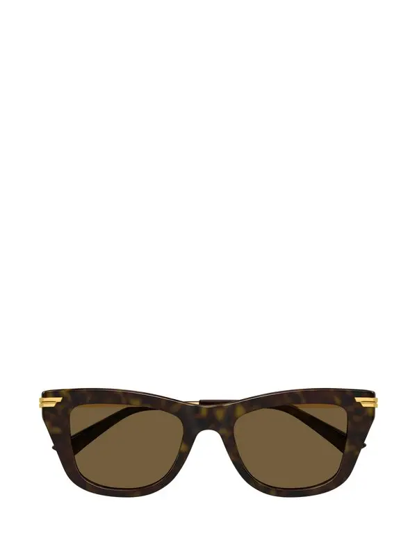 Bottega Veneta Rectangular Sunglasses - Green