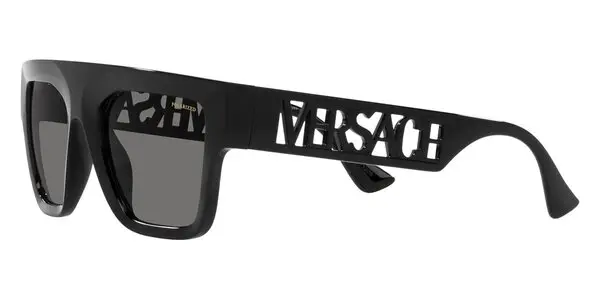Versace Logo Embossed Square Frame Sunglasses