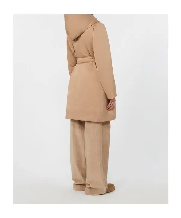 Max Mara Reversible Hooded Cotton Jacket With Belt