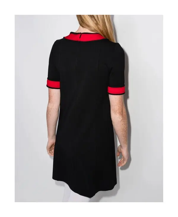 Gucci Contrast Trim Mini Shift Dress
