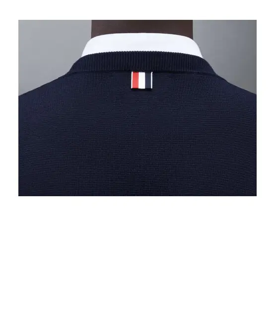 Thom Browne 4-bar Striped Trim Pullover
