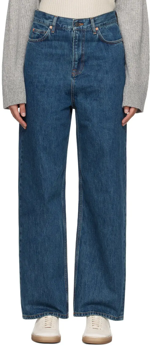 Wardrobe.NYC Denim Low-rise Jeans - Indigo