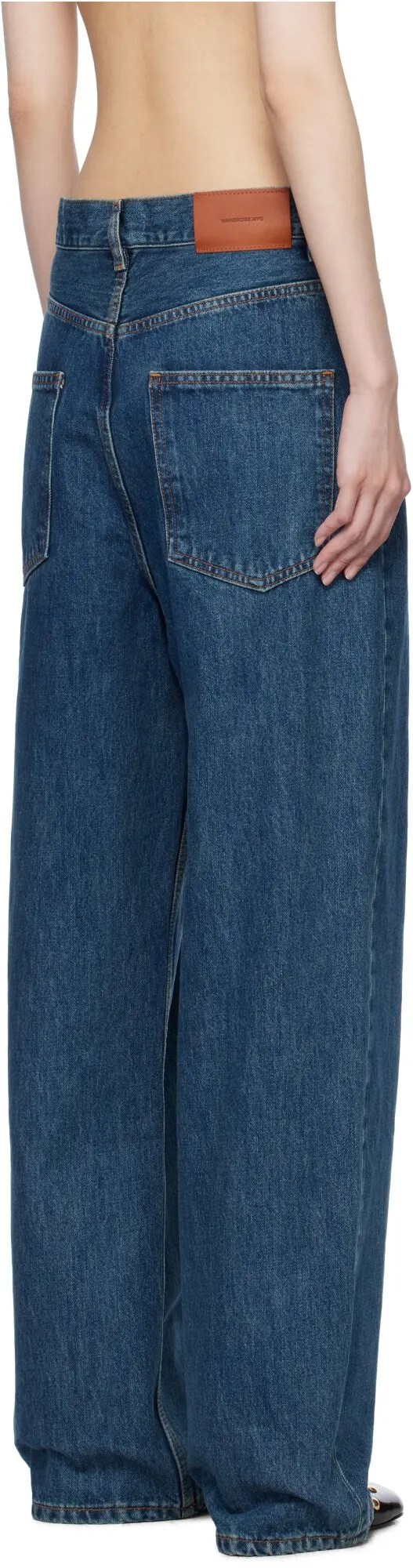 Wardrobe.NYC Denim Low-rise Jeans - Indigo