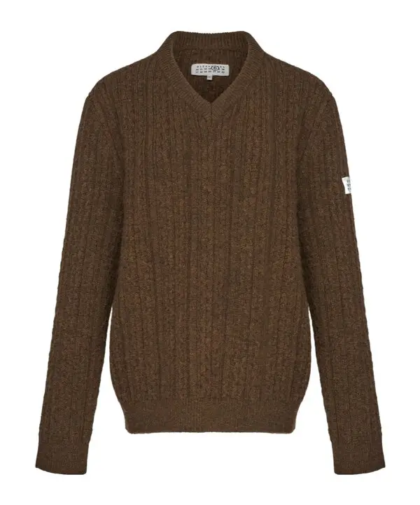 MAISON MARGIELA V-neck Ribbed Sweater