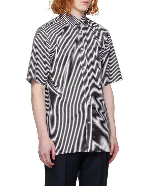 MAISON MARGIELA C-striped Short-sleeved Shirt