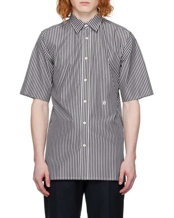 MAISON MARGIELA C-striped Short-sleeved Shirt